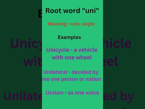 root word uni | #english #vocab | learn for competitive exam
