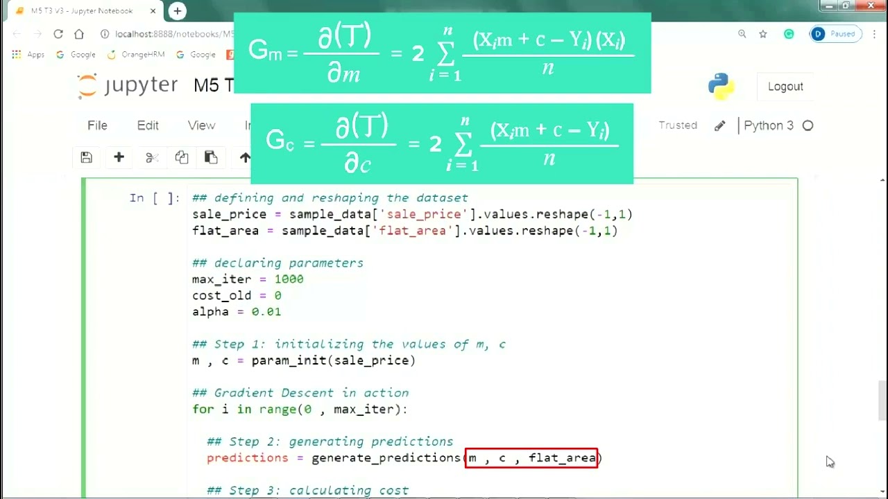 Implementing Gradient Descent in Python | Machine Learning #53