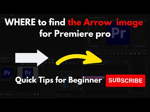 Premiere Prp beginner tips -Where to find arrow and how to import