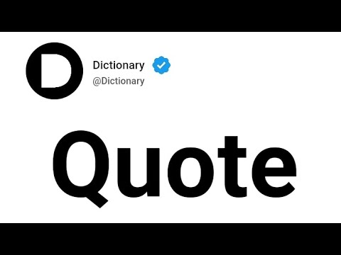 Quote Meaning In English