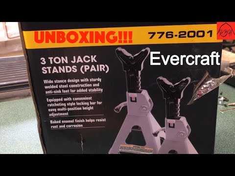 Unboxing Evercraft (Napa) 3 Ton Jack Stands