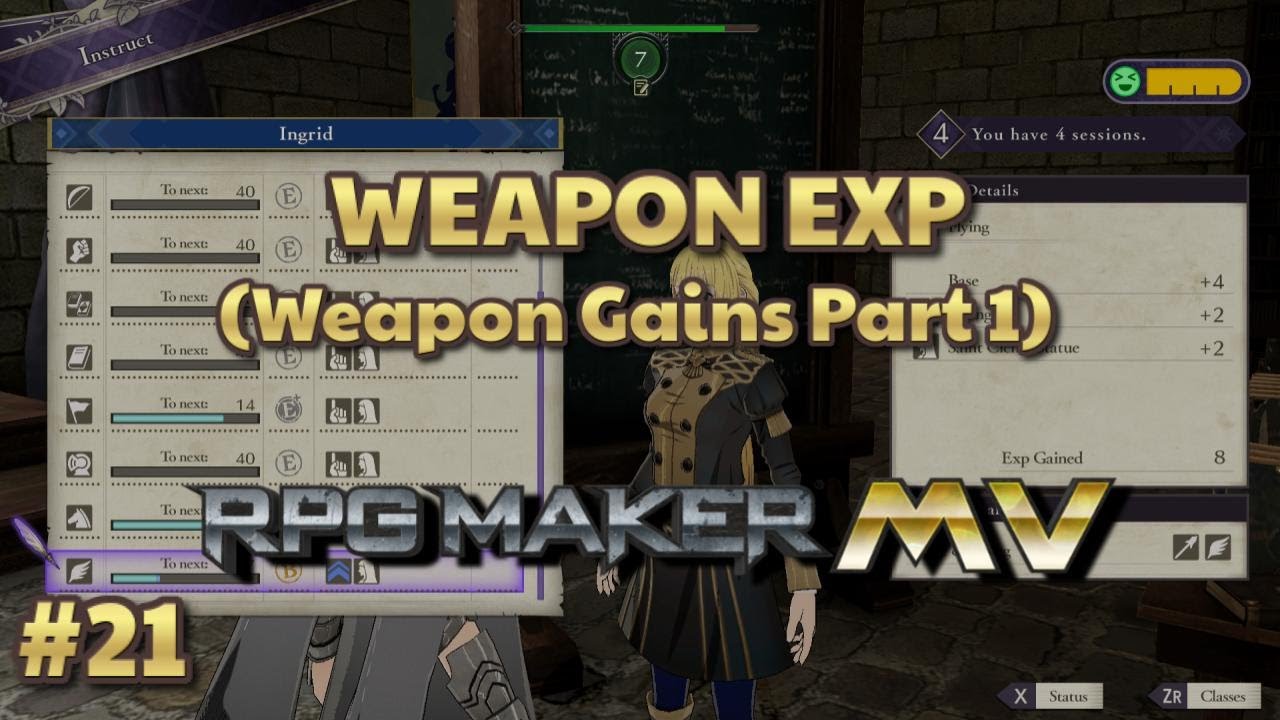 RPG Maker MV Tutorial: Weapon Experience