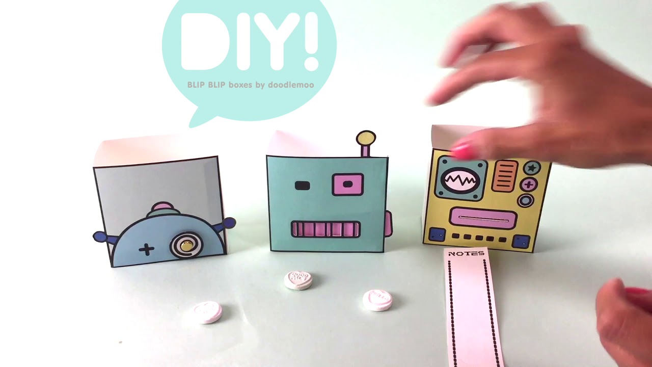 Robot boxes DIY, free printables