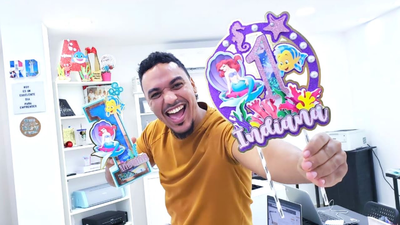 Caketopper de LA SIRENITA 🌊 (MERMAID) | Decorando un cumpleaños | Clases Online Beyouacademy.