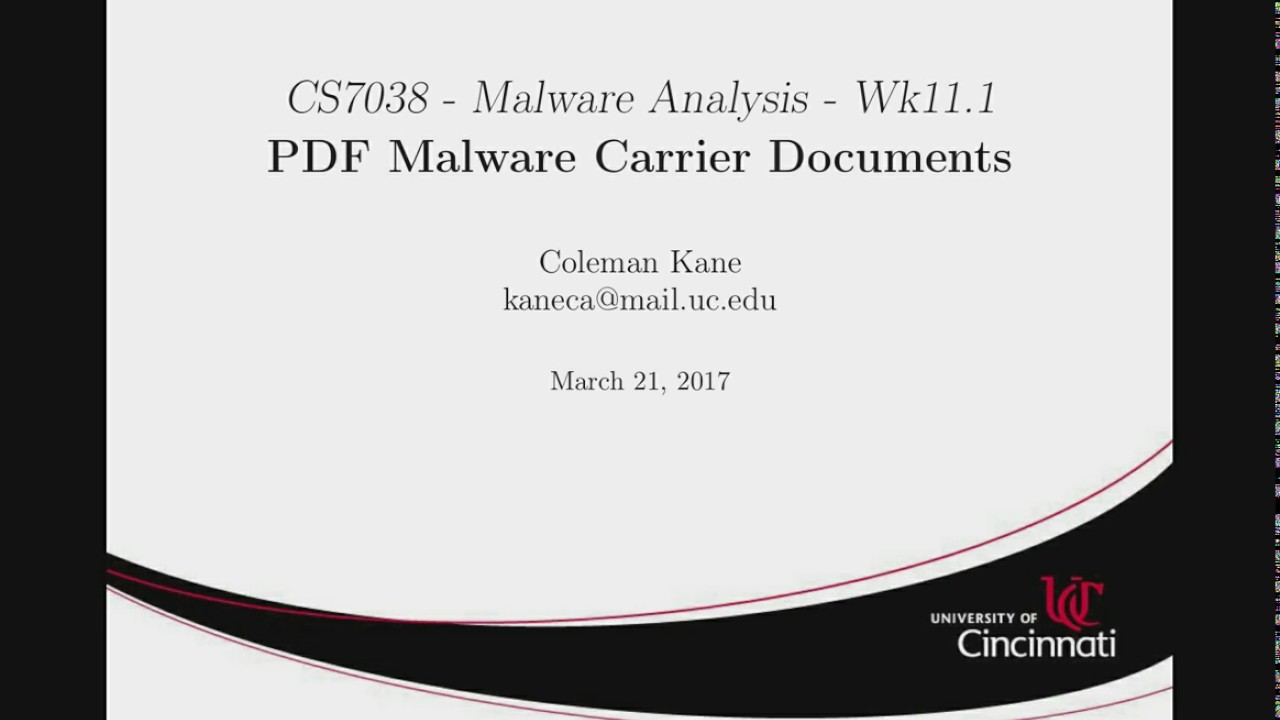 CS7038: Wk11.1 PDF Malware Carrier Documents - Attack Analysis