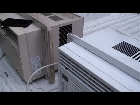 Comparing a modern window AC to an (almost) vintage one.