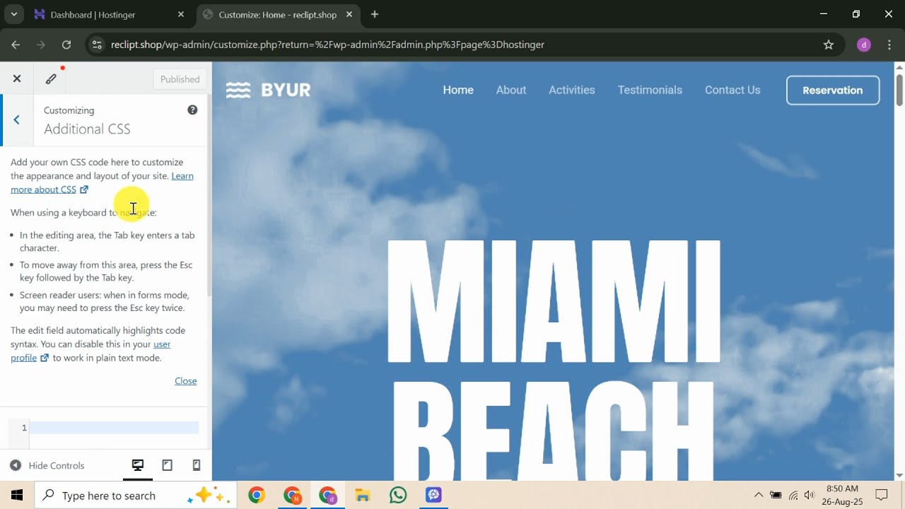 How To Fix WordPress Custom CSS Not Working in Hostinger