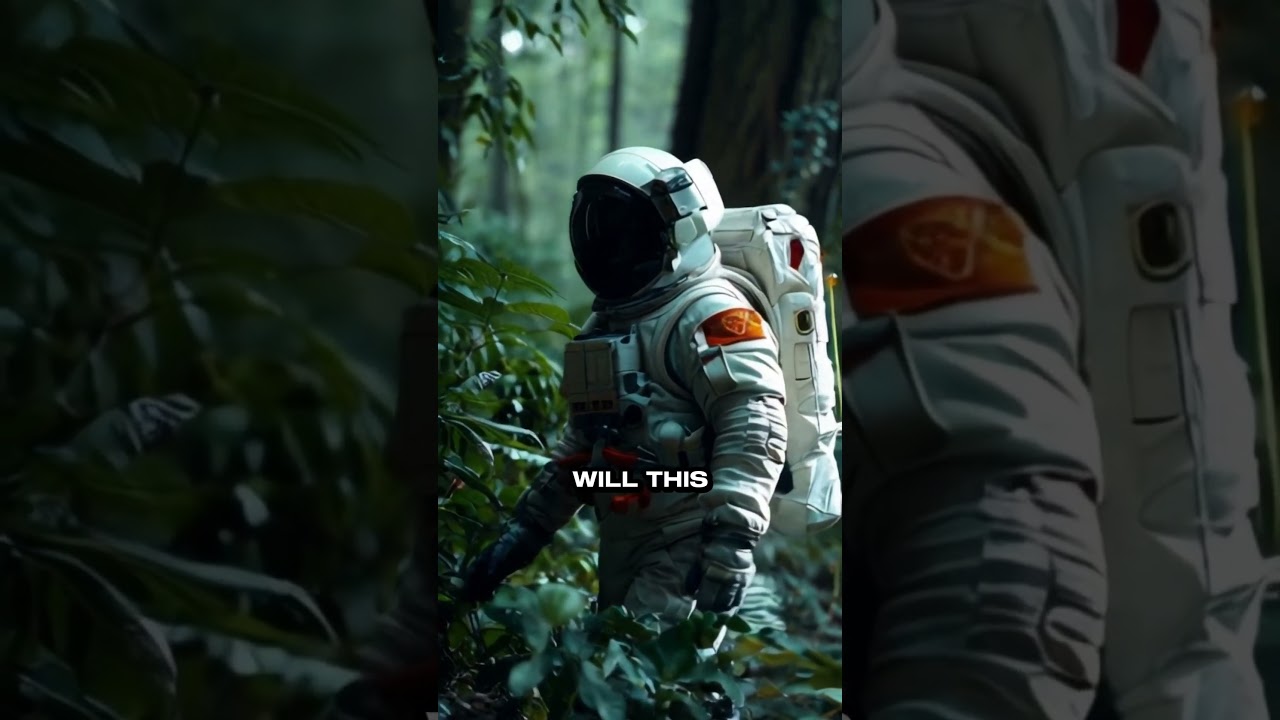 Astronaut in Planet X Jungle found an Alien  #ai