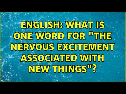 English: What is one word for "the nervous excitement associated with new things"? (13 Solutions!!)