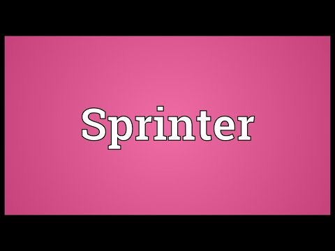 Sprinter Meaning