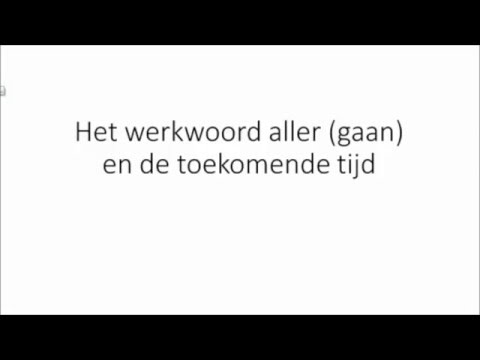 Franse grammatica: Het werkwoord aller en de toekomende tijd