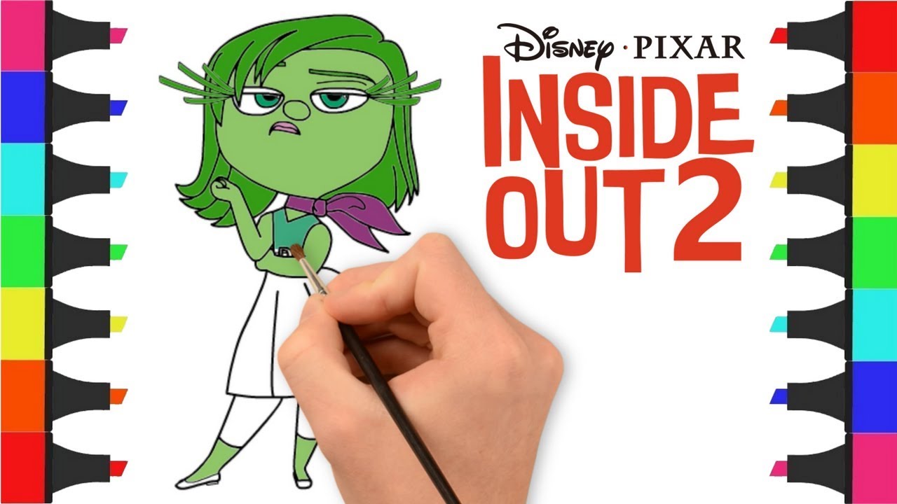 Inside Out Disgust Coloring Pages | Coloring Disgust from Inside Out | Inside Out Coloring Pages