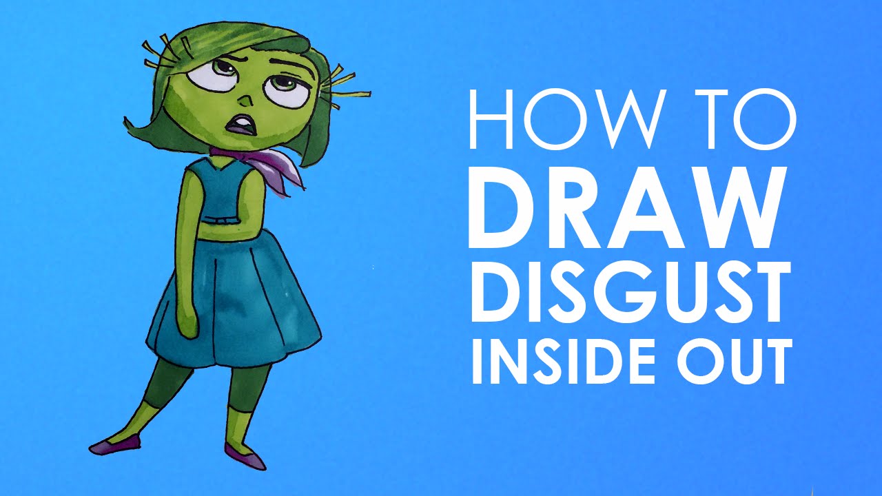 How to draw Disgust - Inside out