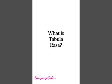 Tabula Rasa | What is tabula rasa? #literature #philosophy #psychology