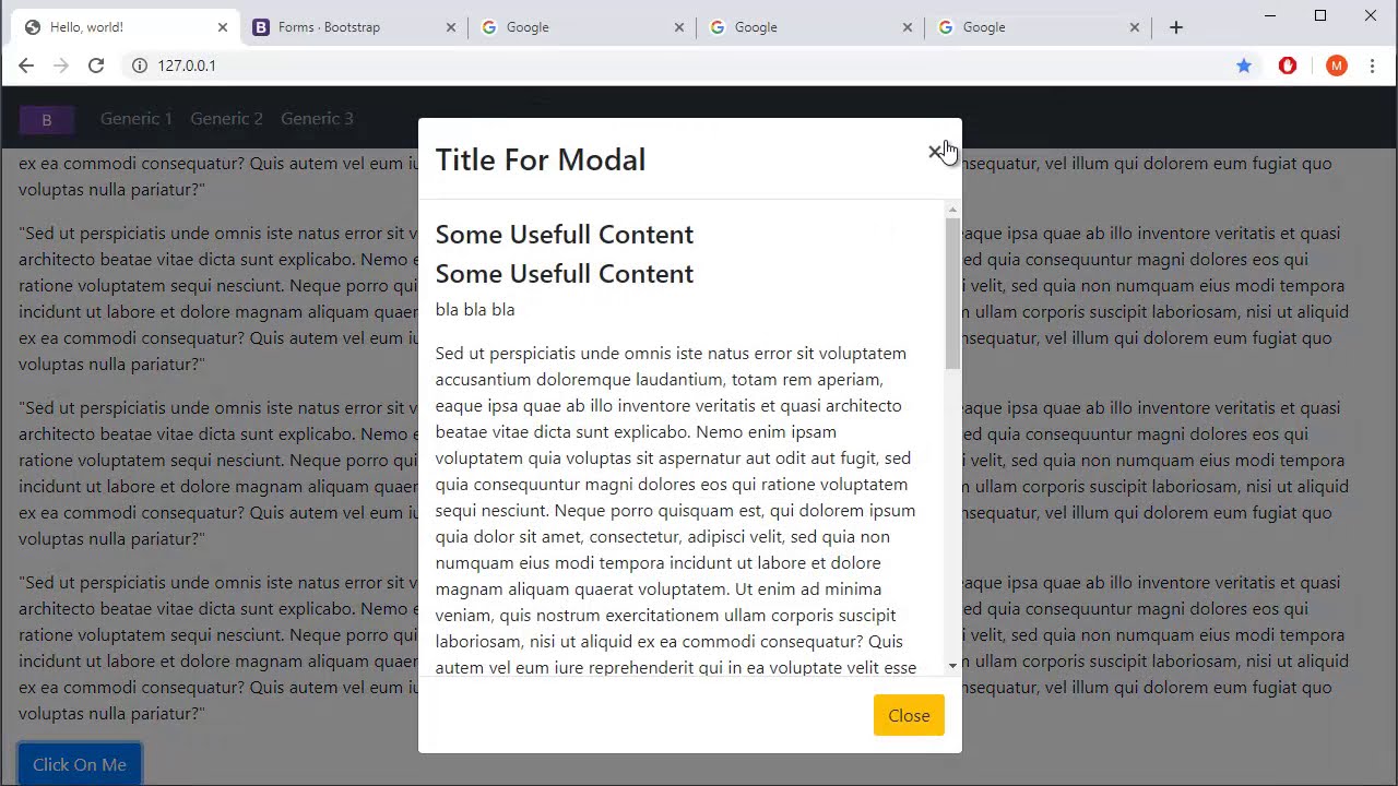 Bootstrap 4 Tutorial - 19 - Forms