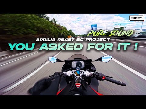 QUICKSHIFTER INSTALLED !⚡Aprilia RS 457 SC Project Pure Sound | Insta360 Ace Pro 2 [4K]