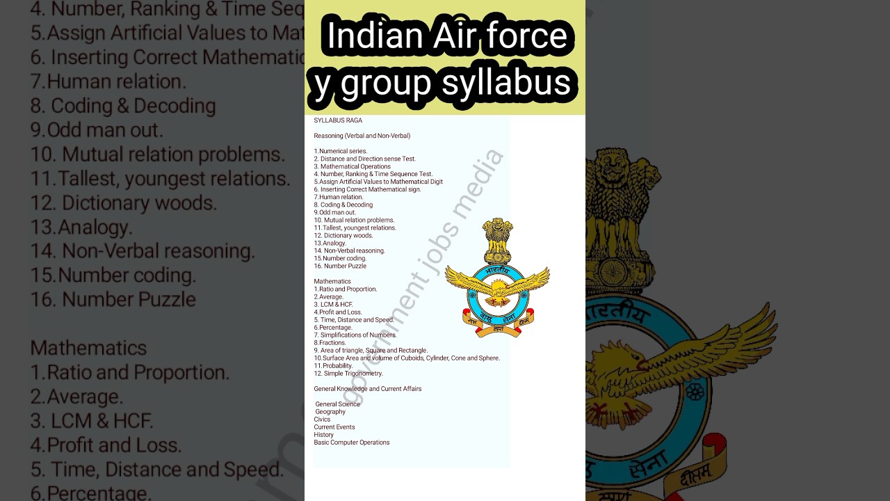 air force y group syllabus agniveer