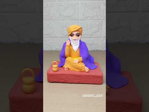 Guru Nanak jayanti ππ Clay Art Guru Nanak ji idol #gurunanakdevji #gurunanak #punjabi #clayart #art