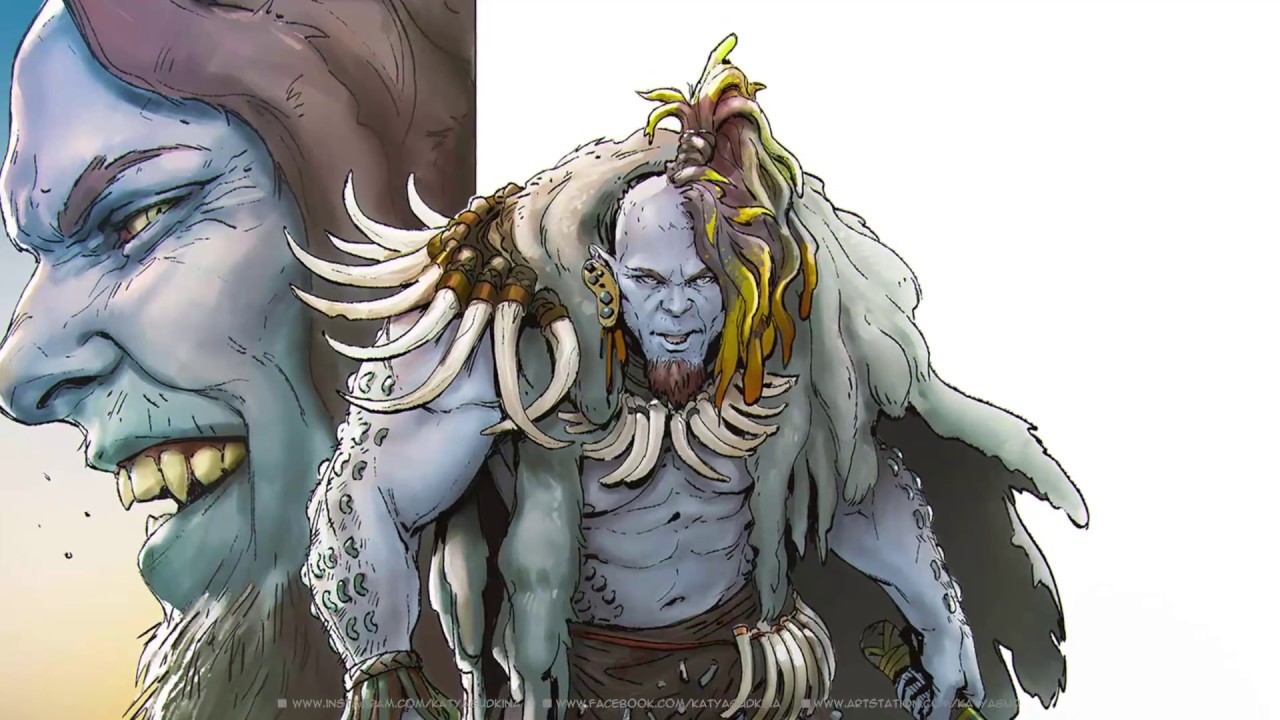 Drawing a Character - Time-lapse #1 // Barbarian Fantasy Warrior // Valli