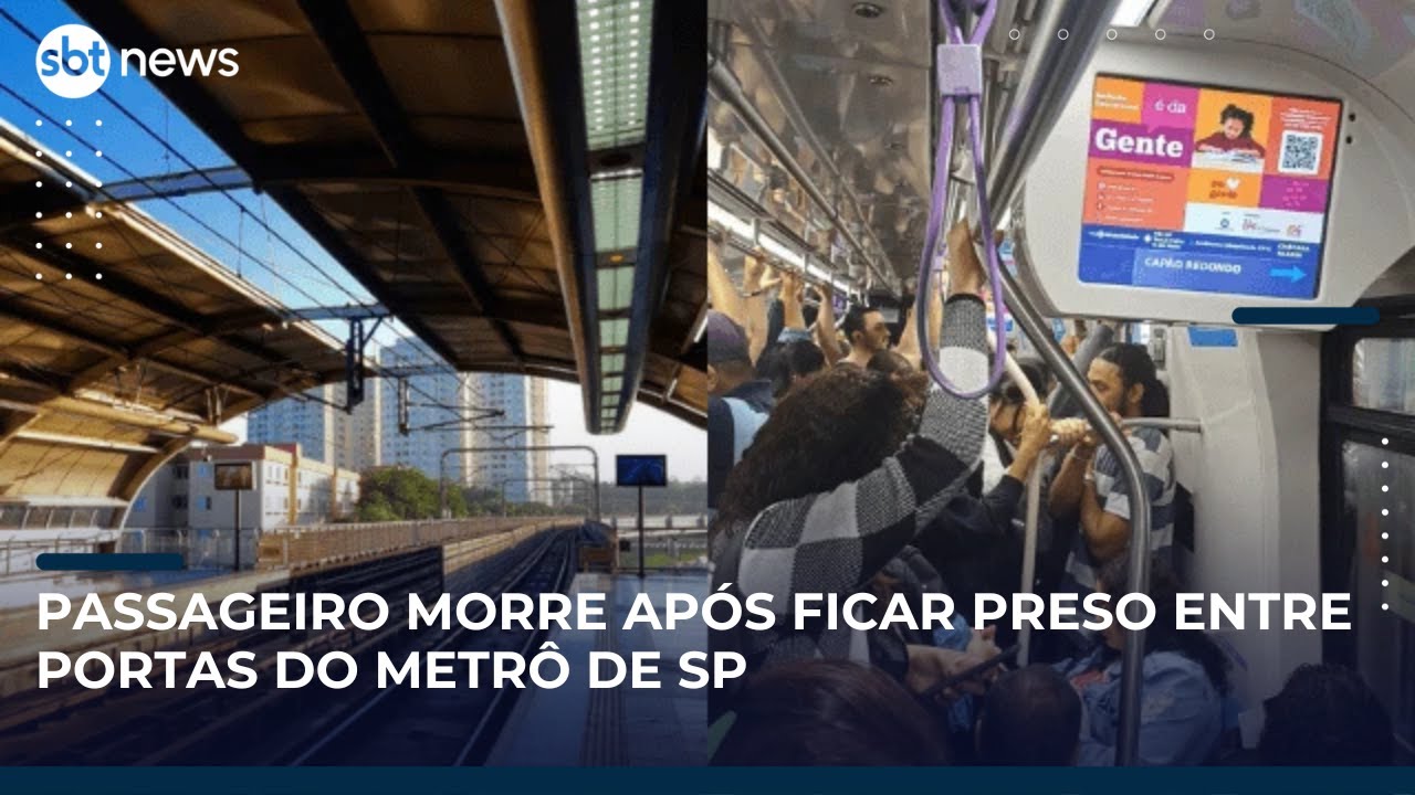 Vídeo mostra reação de passageiros após homem ficar preso no metrô ...