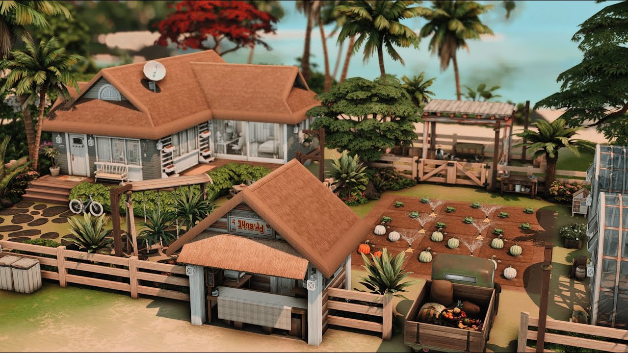 Sulani Beach Farm 🍍 | The Sims 4 Speed Build (No CC)
