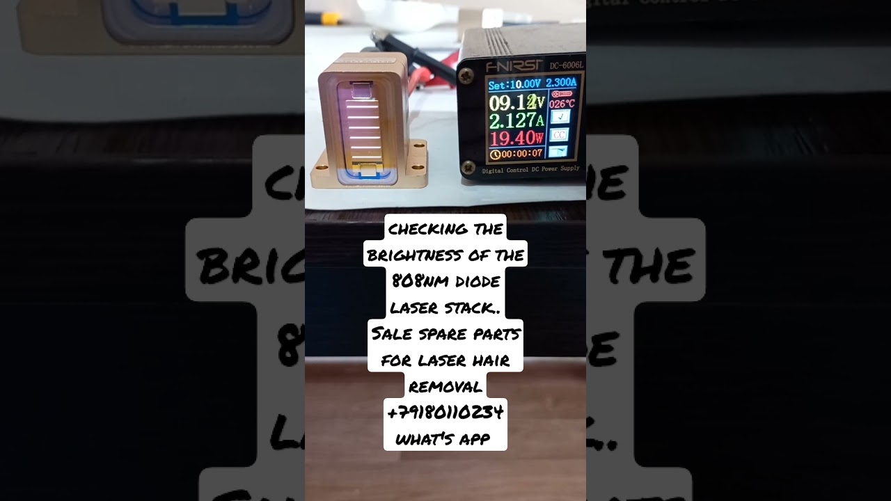 checking the brightness of the 808nm diode laser stack,  spare parts for laser hair removal
