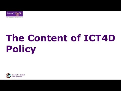 The Content of ICT4D Policy