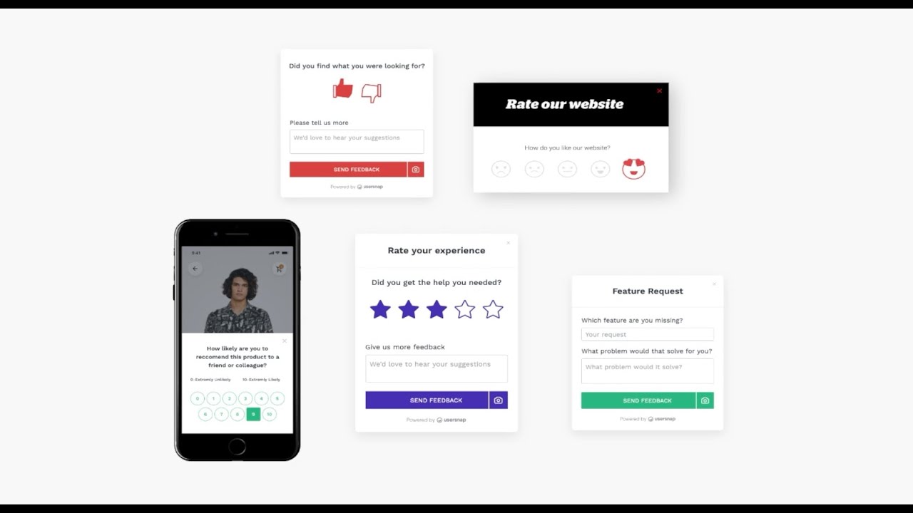 Which customer feedback form should you use? 5 types of feedback projects from Usersnap