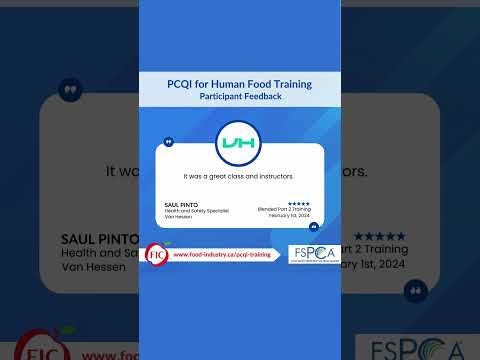 PCQI Human Food Training Course Reviews (PCQI Version 2.0 training available now!)