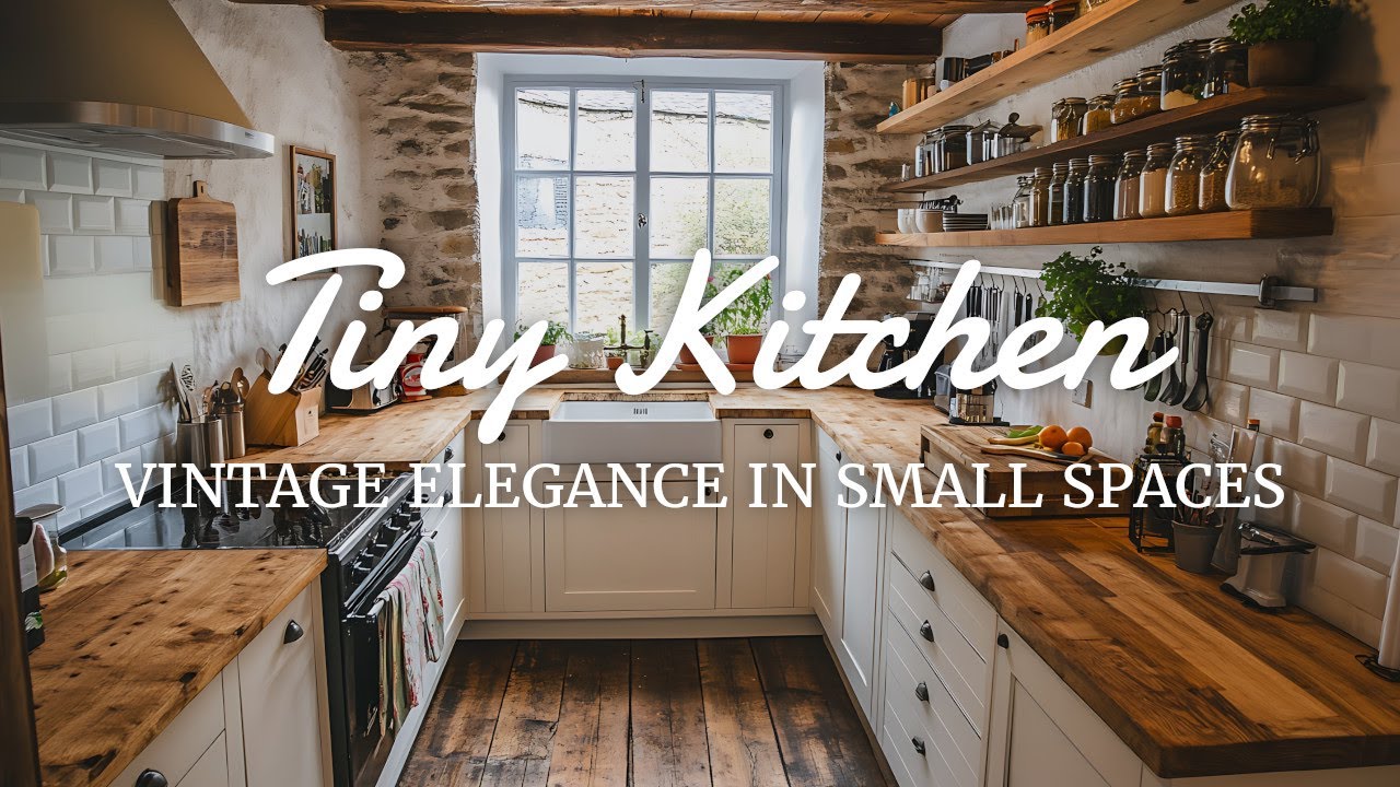 🌻✨ Tiny Vintage Country Cottage Kitchen Ideas: Vintage Elegance in Small Space