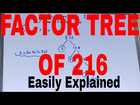 Factor tree of 216|How to draw factor tree of 216|find factor tree of 216|216 factor tree explained