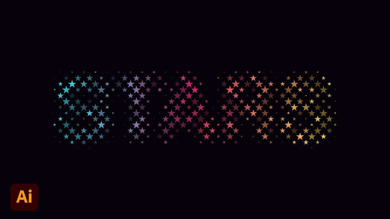 Color Halftone Text Effect In Adobe Illustrator cc 2021 | Tutorial