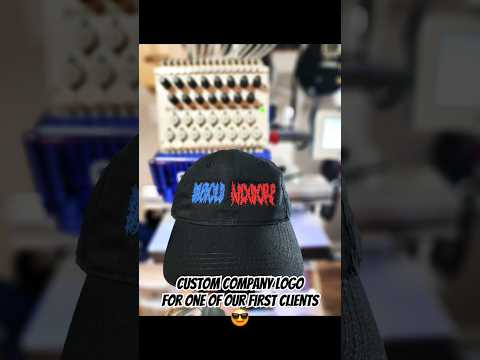 Ricoma TC 1501 stitching a Custom Compay Logo on a hat! But we made it METAL #Embroidery #ricoma