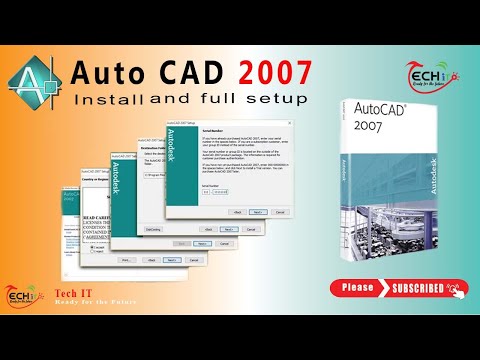 How to Install AutoCAD 2007 and Full Setup windows 7,8, 10 & 11