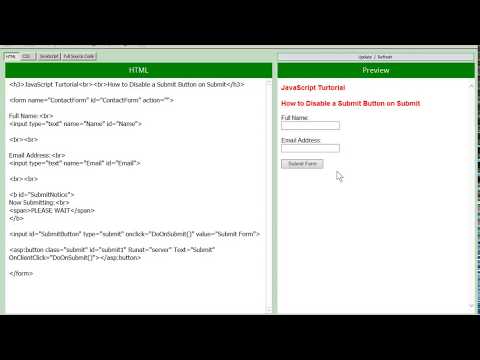 How to Disable a Submit Button on Submit - JavaScript Tutorial