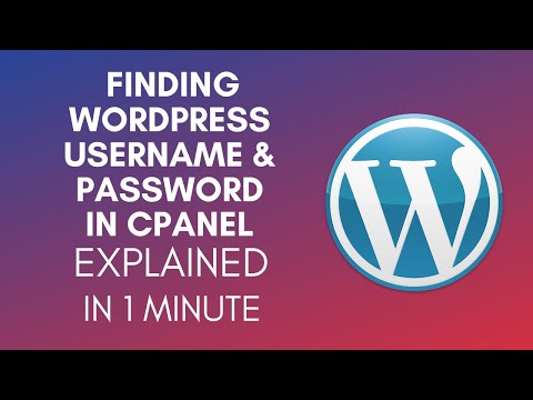 How To Find WordPress Username And Password In cPanel (2025)