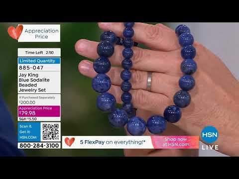 Jay King Blue Sodalite Beaded Jewelry Set