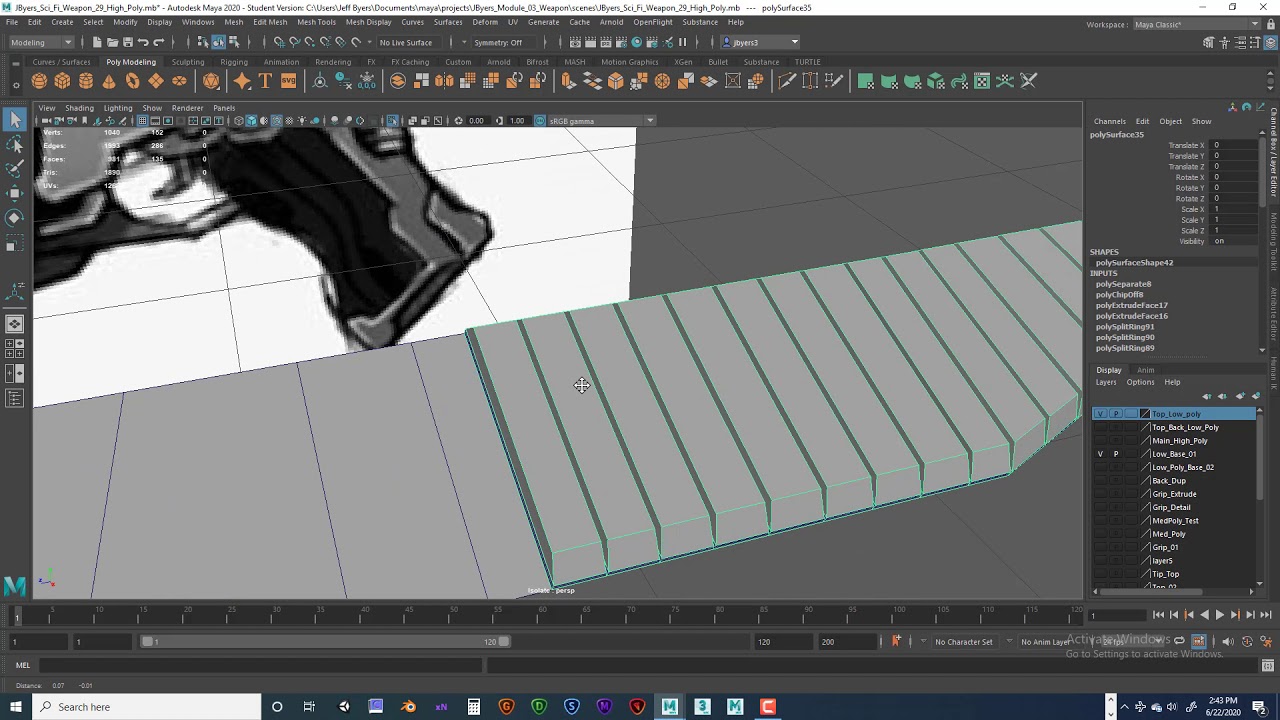 ANI 150 Modeling Sci Fi Weapon Part 13