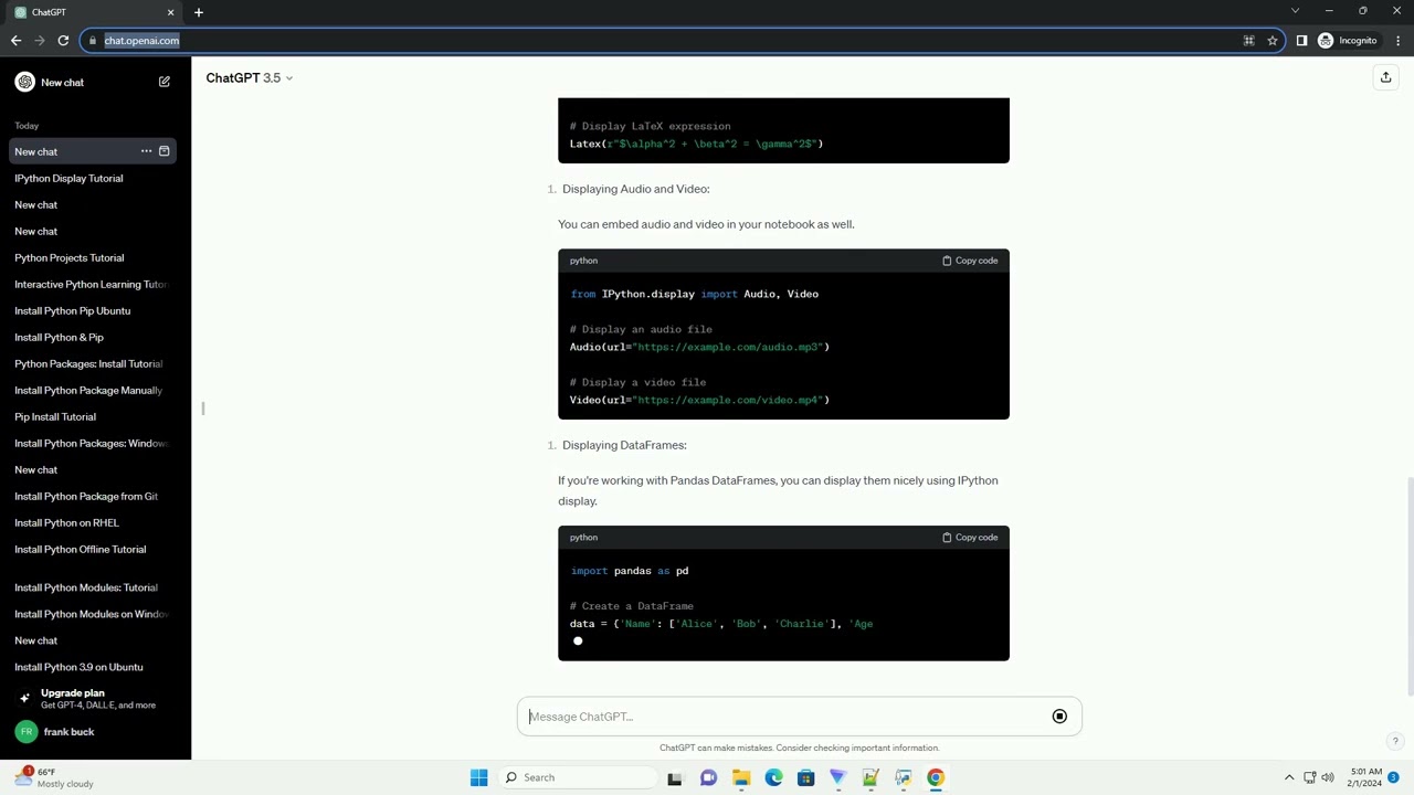 ipython display in python