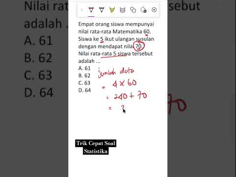 Cara Cepat Mengerjakan soal statistika #maths #matematika #statistika