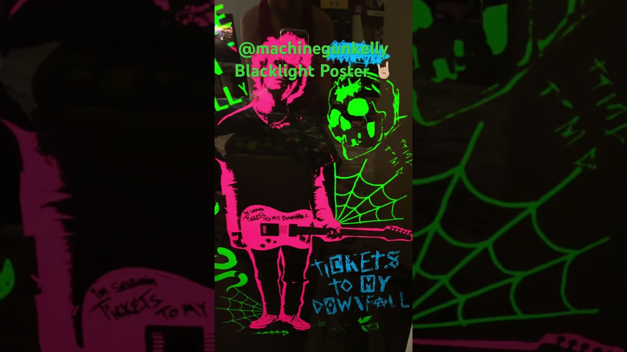 Machine Gun Kelly Blacklight Poster From Urban Outfitters #machinegunkelly #blacklight #poster #est