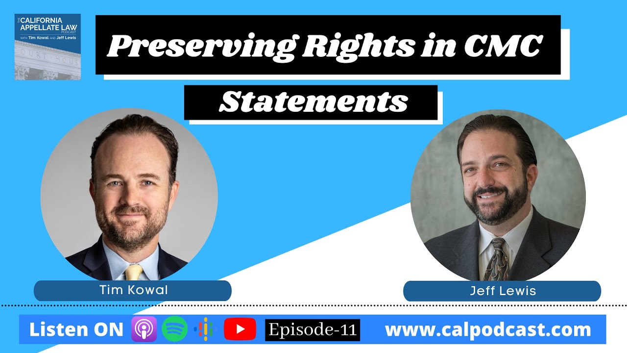 Preserving Rights in CMC Statements