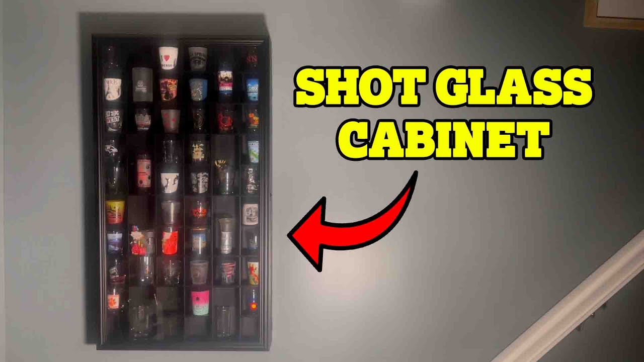 Organize Your Shot Glasses & Collectibles With This Wall-Mounted Curio & Shot Glass Display Case