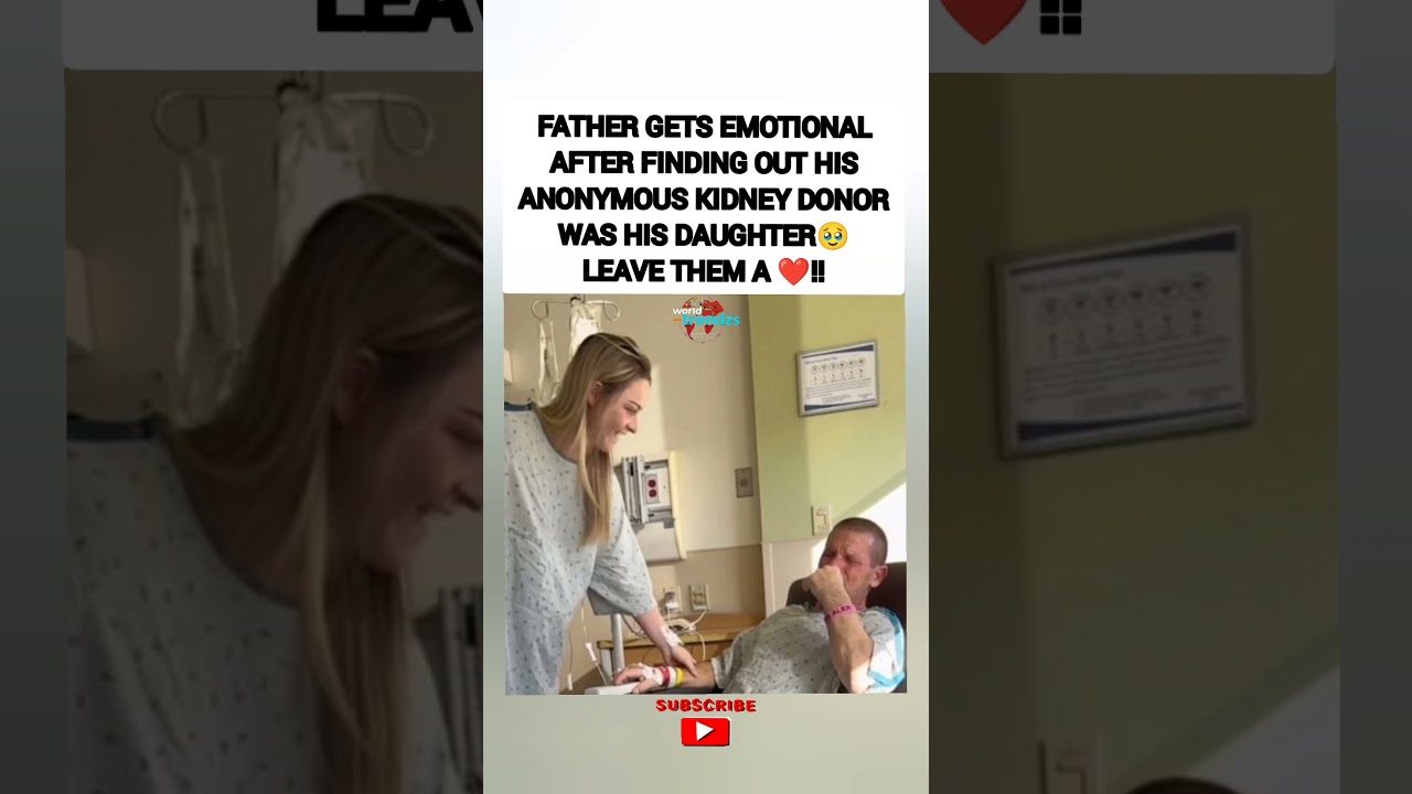 He broke into tears after finding out that his kidney donor is his own daughter! #wow
