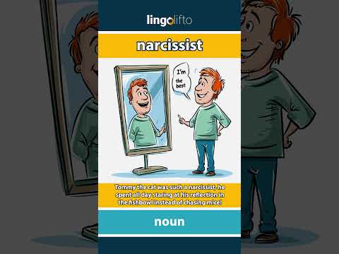 🇬🇧 Narcissist Meaning : Flash Card : Learn English Vocabulary