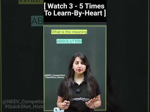 Meaning of "ABSOLUTISM" |Class10th History| Chap. - The Rise Of Nationalism In Europe| #neev#history