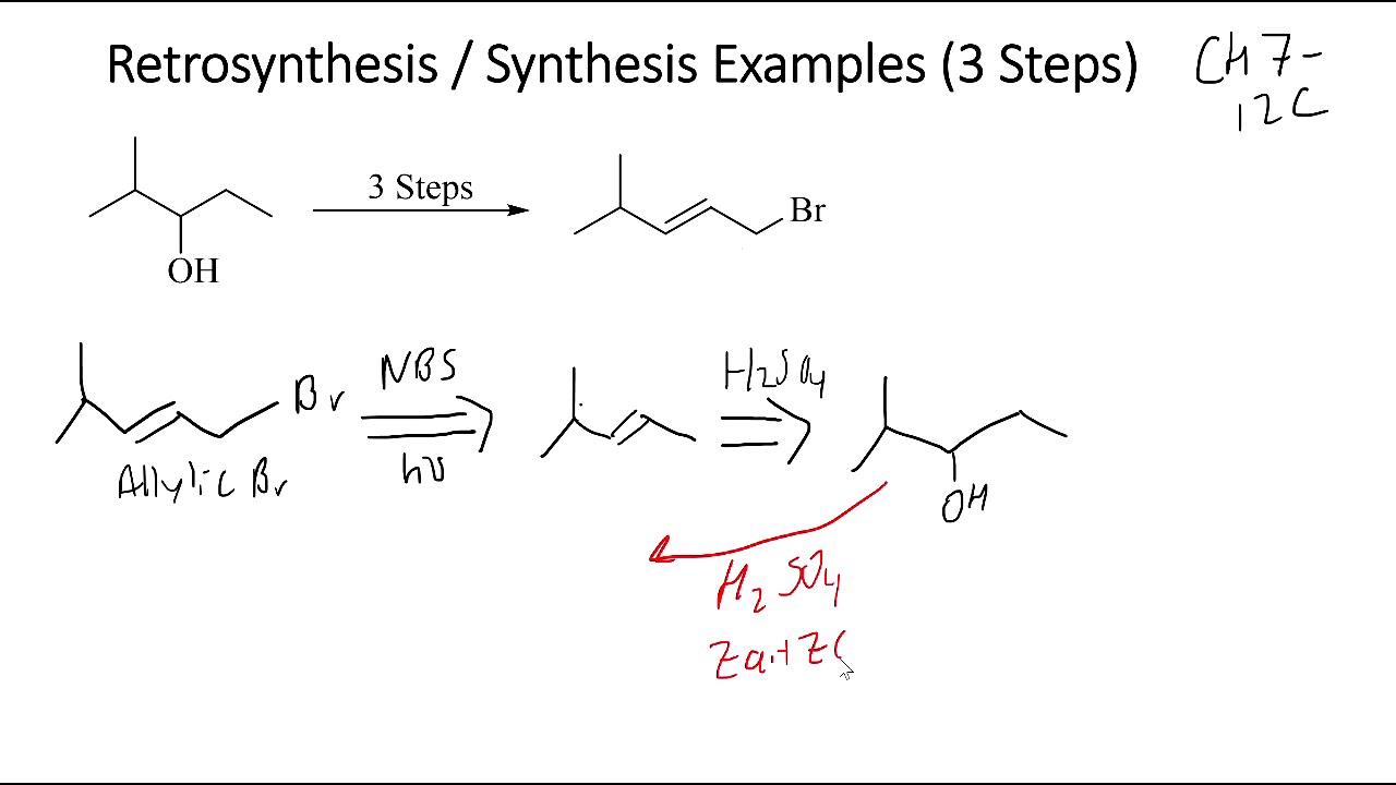 Chem 211 Ch 7-12c Retrosynthesis 3 & 4 Step Examples