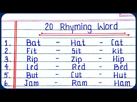 Rhyming words in English three words each | Learn 20 Interesting Rhyming Words |Phonics Rhyming Word