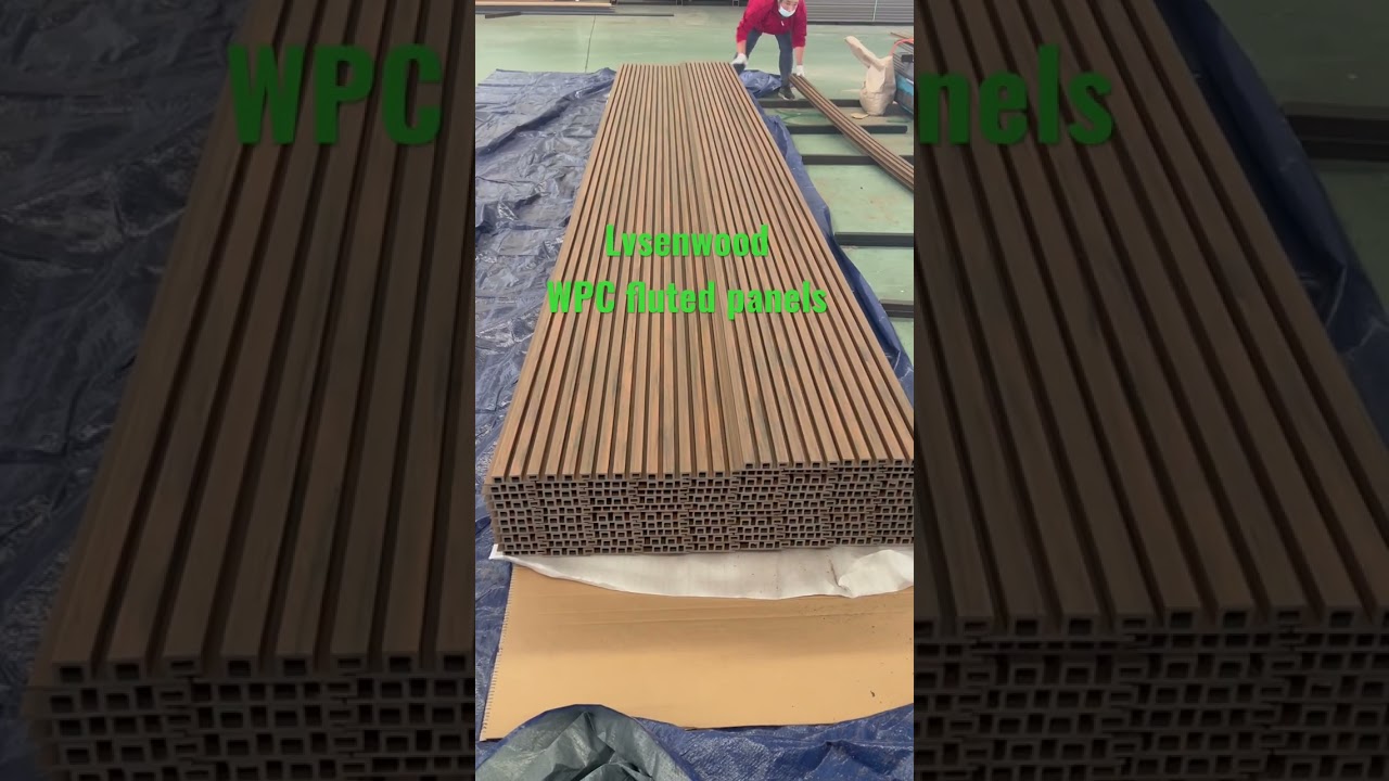 Lvsenwood WPC wall cladding fluted panels for outdoor