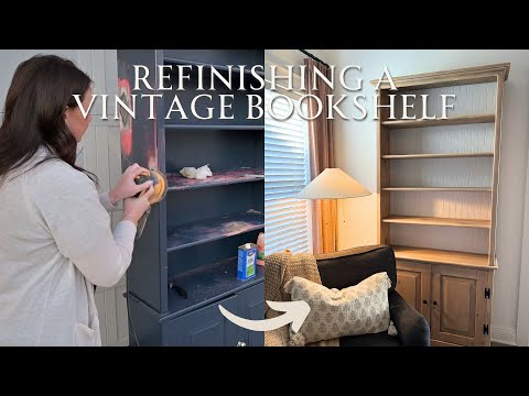 Facebook Marketplace Flip: Restoring a Vintage Bookshelf to Natural Wood